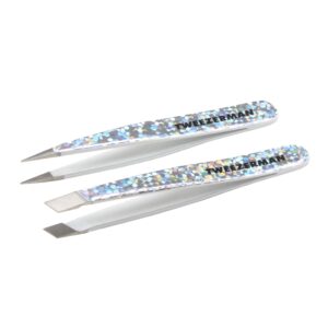 tweezerman hollygraphic micro mini slant & point tweezer set