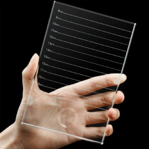 5.9 x 3.94 x 0.31 inch eyelash crystal pallet eyelash extension pallet bigger size glass pallet lashes false lash tray strip adhesive glue holder for eyelash extensions (glue circle)