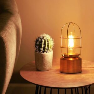 Haian Support 3-Way Dimmable Industrial Table Lamp with USB Ports