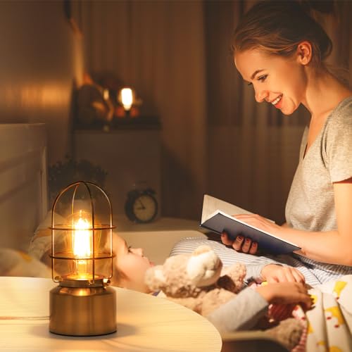 Haian Support 3-Way Dimmable Industrial Table Lamp with USB Ports