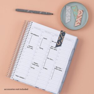 Erin Condren Designer Desk Accessories - Metallic Mid Century Circles Magnetic Bookmark Set of 4. Compatible with Erin Condren Spiral Notebooks, Planners, Agendas and Much More