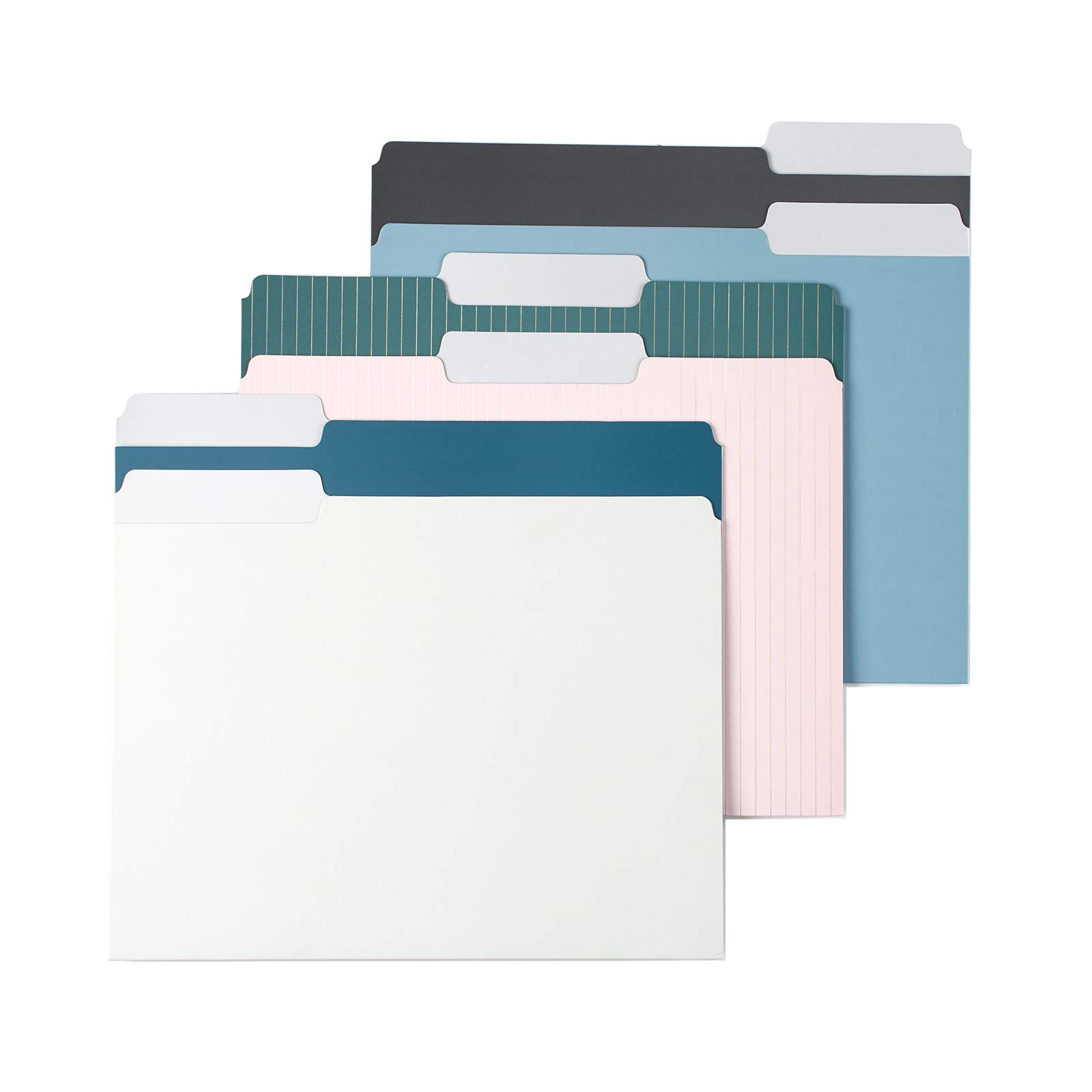 Erin Condren Designer Desk Accessories - Layers File Folders Set of 6 - Tabbed, with 1 Sheet of Labels Included. Pretty & Practical Filing Set for Stylish Organization