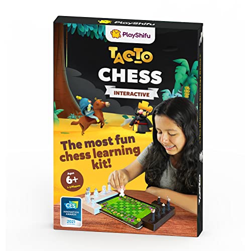 Tacto Chess by PlayShifu (App Based) - Real Figurines, Digital Games | Interactive Story-Based Chess Game Set | Brain Games | Educational Gifts for Boys and Girls Ages 6 & up (Tablet not Included)