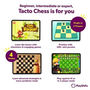 Tacto Chess by PlayShifu (App Based) - Real Figurines, Digital Games | Interactive Story-Based Chess Game Set | Brain Games | Educational Gifts for Boys and Girls Ages 6 & up (Tablet not Included)