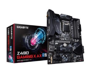 gigabyte z490 gaming x ax (lga 1200/intel/z490/atx/dual m.2/sata 6gb/s/usb 3.2 gen 2/wifi 6/gaming motherboard)