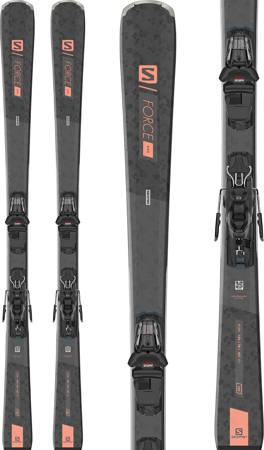 Salomon S/Force 5 Womens Skis W/L 10 GW Bindings Sz 160cm