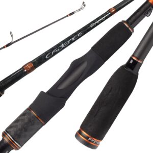 Cadence Primo Spinning Rod, 40-ton Carbon Blank, Fuji Reel Seat, Durable Fuji Stainless-Steel Guides with SIC Inserts, Lightweight, Durable & Sensitive Rod, Multiple Actions