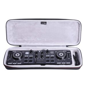 ltgem dj controller case for hercules compact dj djcontrol starlight - hard storage travel protective carrying bag