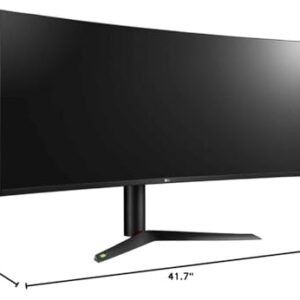 LG 38GN95B-B 37.5” Nano IPS 1ms QHD (3840x1600) Curved Ultragear™ Gaming Monitor with 144Hz (160Hz Overclock) Refresh Rate, DisplayHDR™ 600, NVIDIA G-Sync® Compatibility, Black