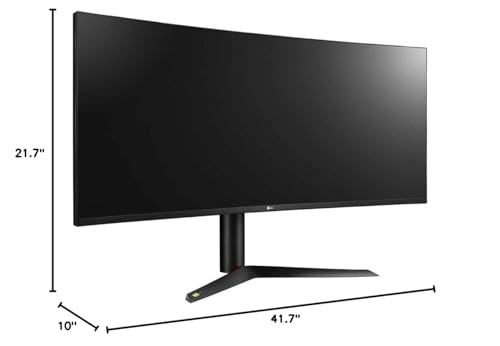 LG 38GN95B-B 37.5” Nano IPS 1ms QHD (3840x1600) Curved Ultragear™ Gaming Monitor with 144Hz (160Hz Overclock) Refresh Rate, DisplayHDR™ 600, NVIDIA G-Sync® Compatibility, Black