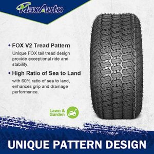 MaxAuto 24X9.50-12 Turf Lawn Mower Tractor Riding Tire P332 4PR Load Range B,2Pcs