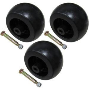 set of 3 new deck wheel kit fits allis chalmers, craftsman, encore, grasshopper, great dane, fits husqvarna, hustler, kees, oregon, prime line, roper, rotary, sears, simplicity, snapper, fits toro 1