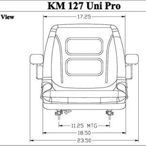 One New Gray Seat with Slide Rails & Arms Fits Ariens, Bad Boy, Craftsman, Dixon, Everride, Fits Exmark, Grasshopper, Gravely, Fits Husqvarna, Fits Kubota, Land Pride, Simplicity, Snapper, Fits Toro,