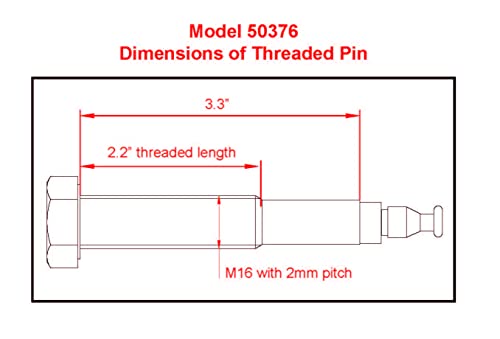 MAXXHAUL 50376 Threaded Hitch Locking Pin for MAXXHAUL 70210, 50250 & 50606 Bike Racks