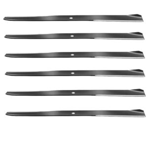 set of 6 new standard mower blade fits toro 42" deck fits toro 136e, 71255, 74325, 74327, 74330, 74350, 74380, time cutter z models interchangeable with 106-2247-03, 106-2247-03-a, 110-6568-03,