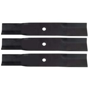 set of 3 new lawn mower blades fits toro, universal 3 for 44", 74351, 74401, 74501, 74502, 74601, 74602, 74603, groundmaster 1144, groundmaster 117, timecutter z with 44" decks models interchan