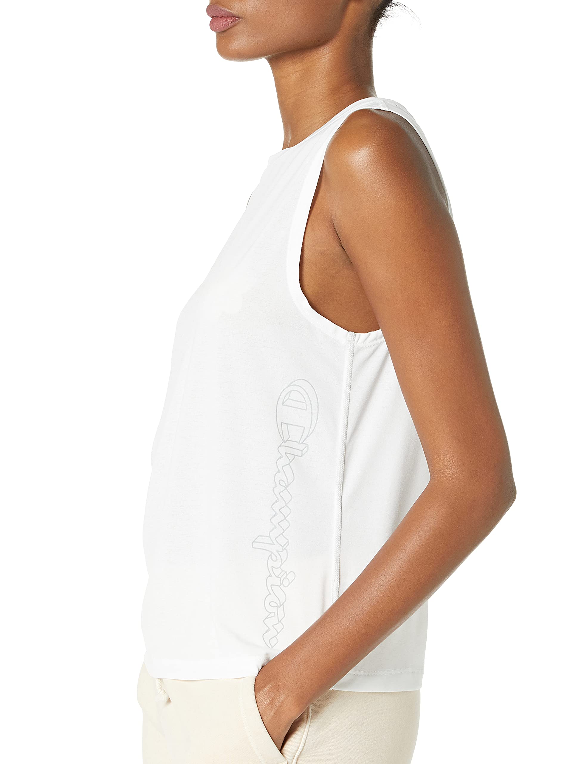 Champion Women's Sport Muscle Tank, White-586433, Medium