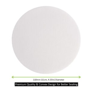 Xtractor Depot 110mm Qualitative Chemistry Lab Filter Paper, 1.5µm-3.5µm Micron Particle Retention - Slow Flow Extract Filtration - Pack of 100