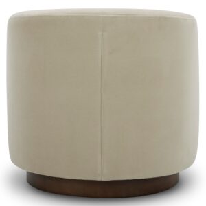 CHITA Swivel Accent Chair Armchair, Round Barrel Chair in Fabric for Living Room Bedroom, Pebble Grey