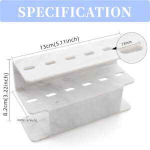 Mekupeu 6 Holes Marble Tweezers Holder Eyelash Extension Supplies Display Stand Tweezer Shelf Holder 1 PCS