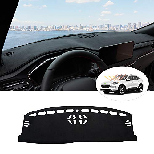 Autorder Dashboard Cover Mat for Ford Escape 2020 2021 2022 2023 2024 Accessories Dash Cover Suede Dash Mat Sunshade Glare UV Rays Protector