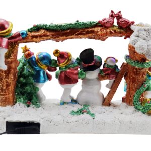 Christmas Village Building A Snowman - Pre-lit Tabletop Snow Village - Perfect Addition to Your Christmas Indoor Decorations & Christmas Village Displays