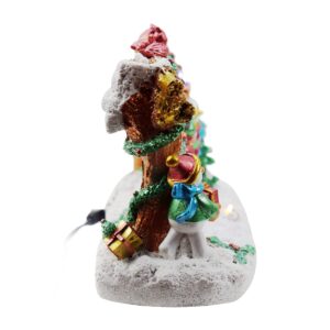 Christmas Village Building A Snowman - Pre-lit Tabletop Snow Village - Perfect Addition to Your Christmas Indoor Decorations & Christmas Village Displays