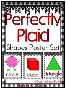 perfectly plaid | black & white | shapes poster set