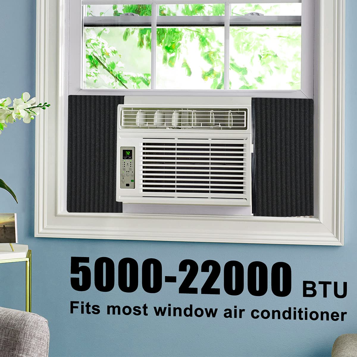 Forestchill Window Air Conditioner Insulated Side Panels, AC Surround Insulation Side Panel Kit, 18in x 9in x 7/8in