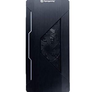 ApexGaming F601 Eye of Lightning MidTower Gaming Case Pre-Installed LED RGB Strip and RGB Cooling Fan/Clear Tempered Glass SidePanel, DuskFilter & Rear Cooling Fan