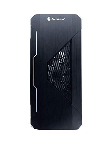 ApexGaming F601 Eye of Lightning MidTower Gaming Case Pre-Installed LED RGB Strip and RGB Cooling Fan/Clear Tempered Glass SidePanel, DuskFilter & Rear Cooling Fan