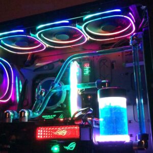 ApexGaming F601 Eye of Lightning MidTower Gaming Case Pre-Installed LED RGB Strip and RGB Cooling Fan/Clear Tempered Glass SidePanel, DuskFilter & Rear Cooling Fan