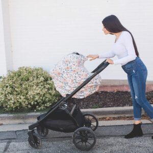 Copper Pearl Multi-Use Cover: Car Seat Covers, Nursing Cover, and Stroller Cover for Sun - Stretchy Fabric, All-Season Use, Stylish Designs, Easy Access for Moms - Sunnie