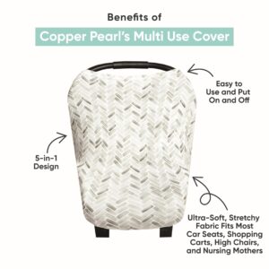 Copper Pearl Multi-Use Cover: Car Seat Covers, Nursing Cover, and Stroller Cover for Sun - Stretchy Fabric, All-Season Use, Stylish Designs, Easy Access for Moms - Sunnie