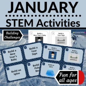 stem activities: january building challenges