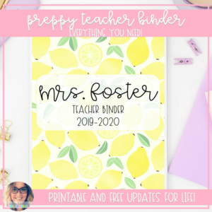 preppy teacher binder | everything you need