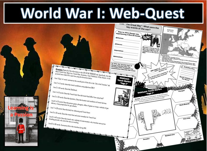 U.S. & World History | World War I | A Student Web-quest | Distance Learning