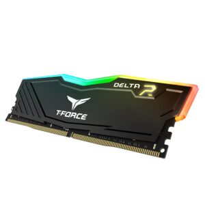 TEAMGROUP T-Force Delta RGB DDR4 32GB (2x16GB) 3600MHz (PC4-28800) CL18 Desktop Gaming Memory Module Ram Black - TF3D432G3600HC18JDC01