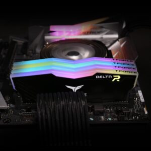 TEAMGROUP T-Force Delta RGB DDR4 32GB (2x16GB) 3600MHz (PC4-28800) CL18 Desktop Gaming Memory Module Ram Black - TF3D432G3600HC18JDC01