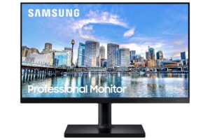 samsung ft45 series 24-inch fhd 1080p computer monitor, 75hz, ips panel, hdmi, usb hub, height adjustable stand, 3 yr wrnty (lf24t452fqnxgo)