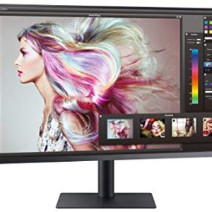 Samsung TU872 Series 32-Inch Viewfinity 4K UHD (3840x2160) Computer Monitor, Thunderbolt 3 Daisy Chain, HDMI, Display Port, Height Adjustable Stand, 3 Yr WRNTY (LF32TU872VNXGO)