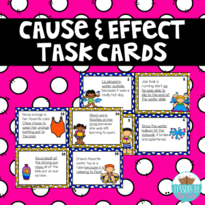 cause and effect sentence task cards