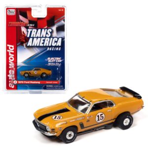 auto world sc357-2 thunderjet pamelli jones 1970 ford mustang ho scale slot car