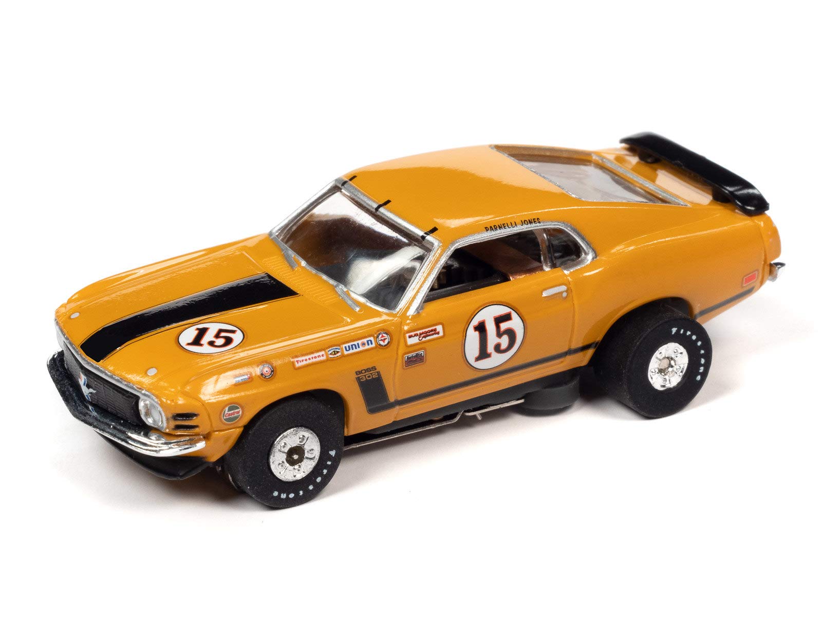 Auto World SC357-2 Thunderjet Pamelli Jones 1970 Ford Mustang HO Scale Slot Car