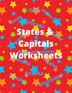 states and capital worksheets