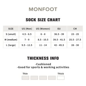 MONFOOT Women's and Men's 8 Pairs Athletic Cushion Crew Socks Multicolor Medium, multipack