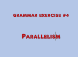 parallelism lesson lesson 4