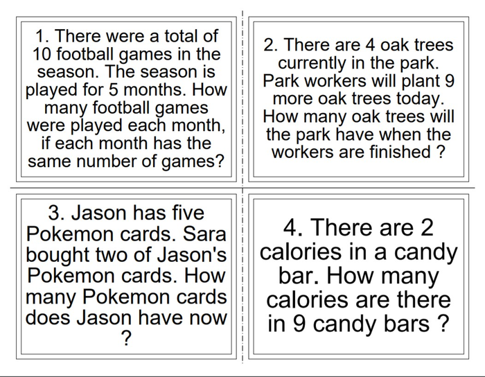 Mixed Operations Word Problem Task Cards (32)