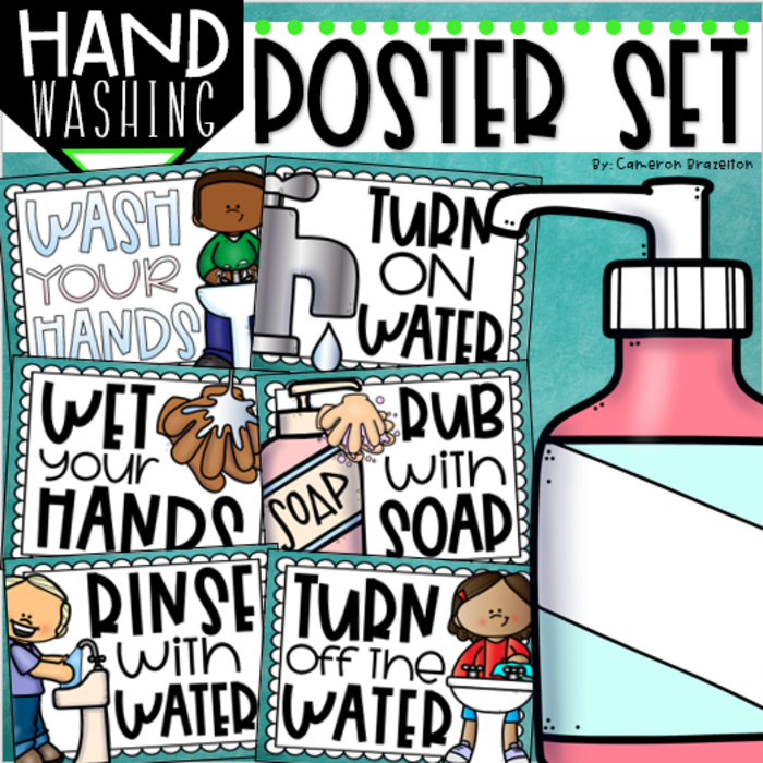 Washing Your Hands Step By Step Posters