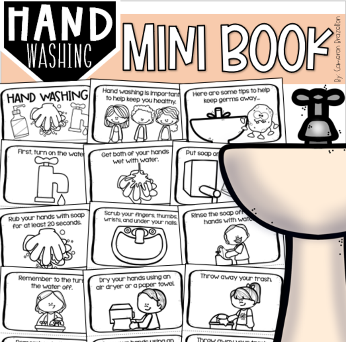 Hand Washing Step by Step Mini Book Activity